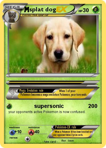 Pokémon splat dog - supersonic - My Pokemon Card