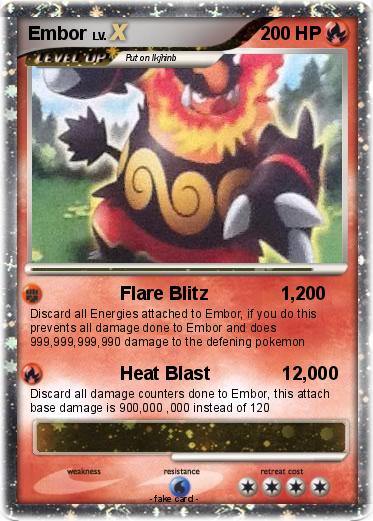 Pokémon Embor 8 8 - Flare Blitz 1,200 - My Pokemon Card