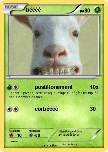 Pokémon beeee - postillonement - Ma carte Pokémon