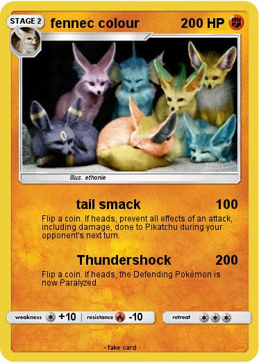 Pokémon fennec colour - tail smack - My Pokemon Card