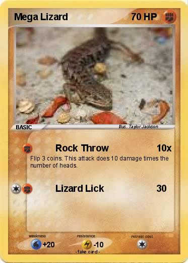 Pokémon Mega Lizard 1 1 - Rock Throw - My Pokemon Card