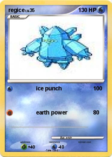Pokémon regice 375 375 - ice punch - My Pokemon Card