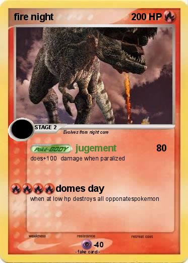Pokémon fire night - jugement - My Pokemon Card