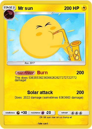 Pokémon Mr sun 14 14 - Burn - My Pokemon Card