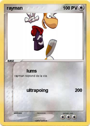 Pokémon rayman 337 337 - lums - Ma carte Pokémon