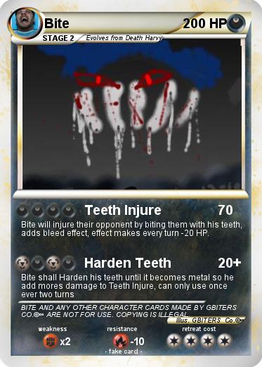 Pokémon Bite 310 310 - Teeth Injure - My Pokemon Card