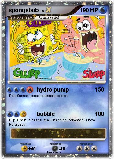 Pokémon spongebob 2562 2562 - hydro pump - My Pokemon Card