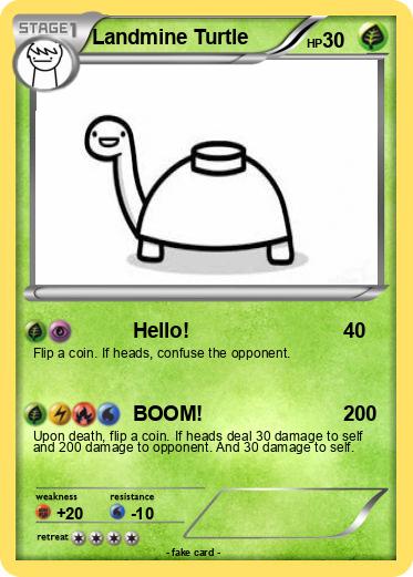 Pokémon Landmine Turtle - Hello! - My Pokemon Card