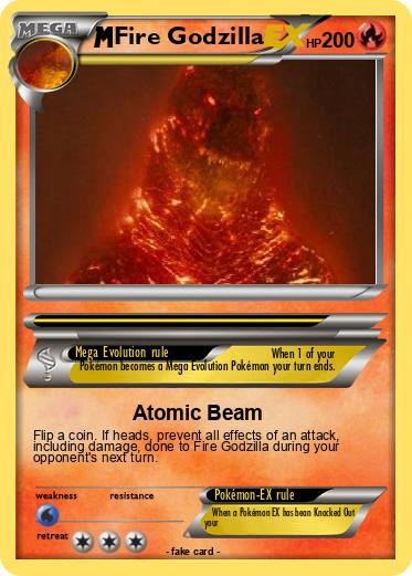 Pokémon Fire Godzilla 27 27 - Atomic Beam - My Pokemon Card