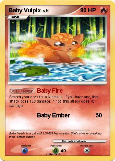Pokémon Baby Vulpix 3 3 - Baby Fire - My Pokemon Card