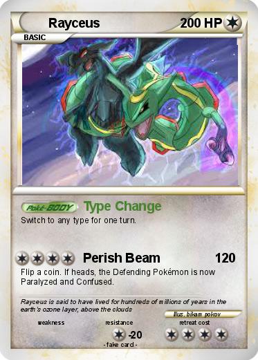 Pokémon Rayceus 5 5 - Type Change - My Pokemon Card