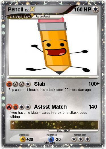 Pokémon Pencil 80 80 - Stab + - My Pokemon Card
