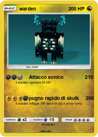 Pokémon warden 50 50 - Attacco sonico 210 - My Pokemon Card