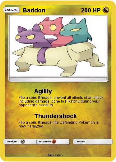 Pokémon Baddon - Agility - My Pokemon Card