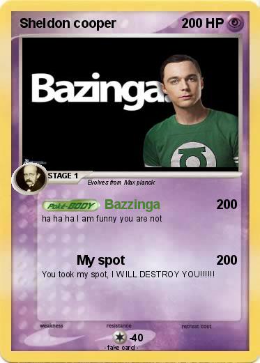 Pokémon Sheldon cooper 153 153 - Bazzinga - My Pokemon Card