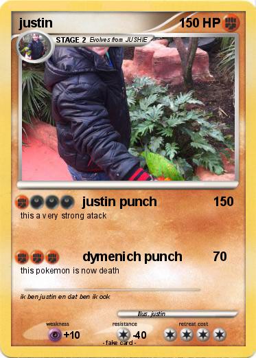 Pokémon justin 5943 5943 - justin punch - My Pokemon Card