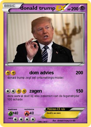 Pokémon donald trump 5067 5067 - dom advies - My Pokemon Card