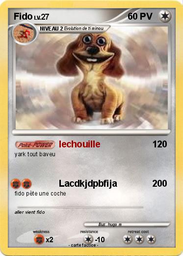 Pokémon Fido 19 19 - lechouille - Ma carte Pokémon