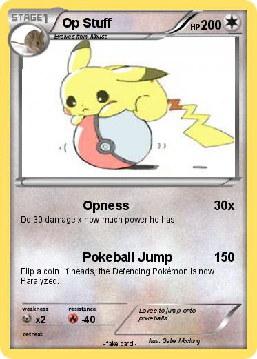 Pokémon Op Stuff - Opness - My Pokemon Card