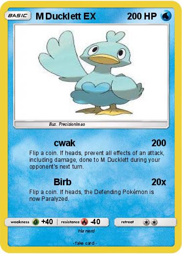 Pokémon M Ducklett EX 1 1 - cwak - My Pokemon Card