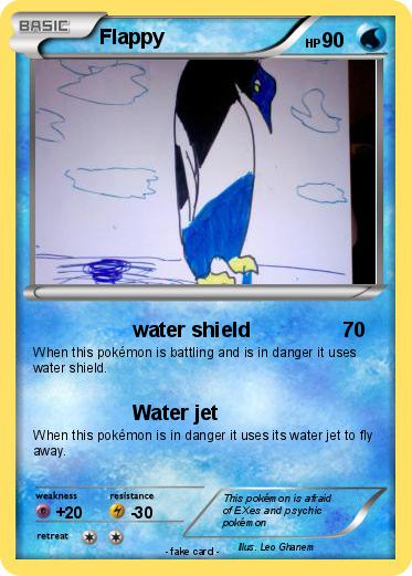 Pokémon Flappy 152 152 - water shield - My Pokemon Card