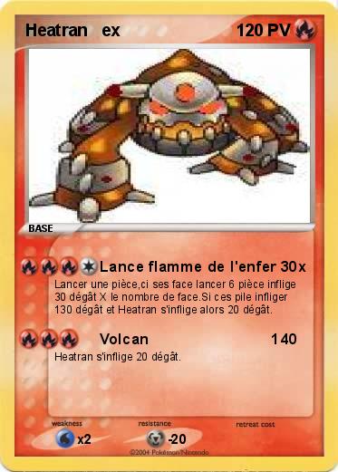 Pokémon Heatran ex 6 6 - Lance flamme de l'enfer - Ma carte Pokémon