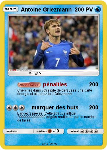 Pokémon Antoine Griezmann 18 18 - pénalties - Ma carte Pokémon