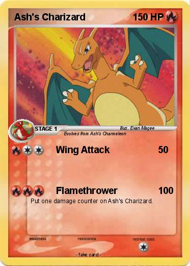 Pokémon Ash s Charizard 85 85 - Wing Attack - My Pokemon Card