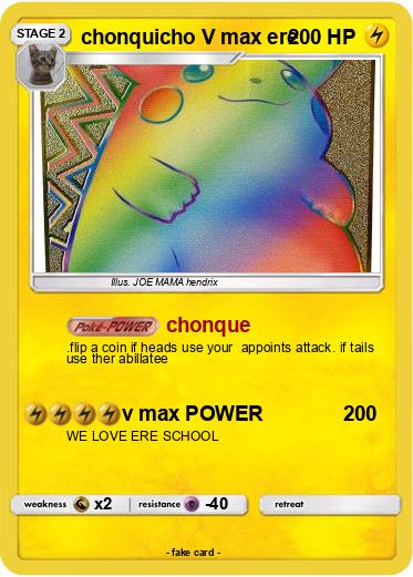Pokémon chonquicho V max ere - chonque - My Pokemon Card