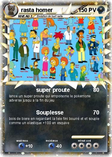 Pokémon rasta homer 2 2 - super proute - Ma carte Pokémon