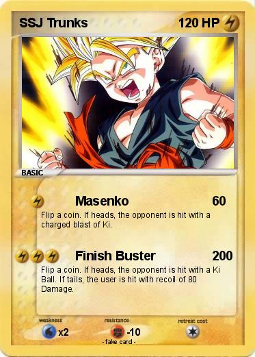 Pokémon SSJ Trunks 8 8 - Masenko - My Pokemon Card