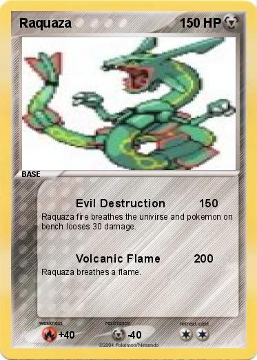 Pokémon Raquaza 47 47 - Evil Destruction 150 - My Pokemon Card