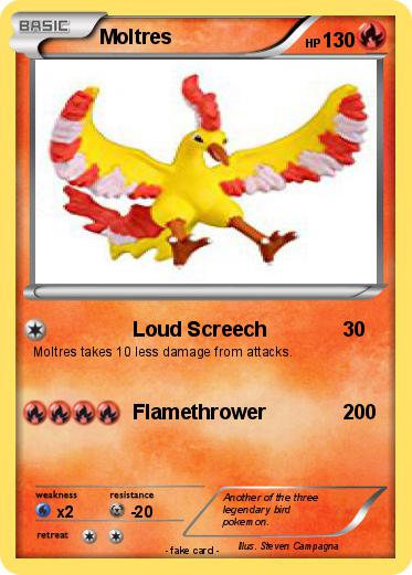 Pokémon Moltres 762 762 - Loud Screech - My Pokemon Card