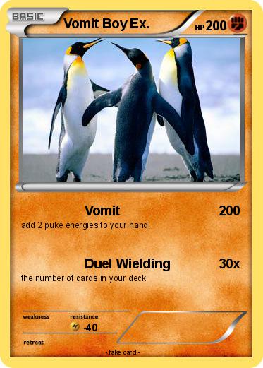 Pokémon Vomit Boy Ex - Vomit - My Pokemon Card