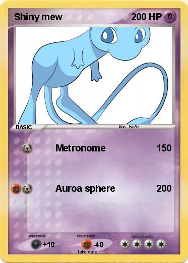 Pokémon Shiny mew 163 163 - Metronome - My Pokemon Card