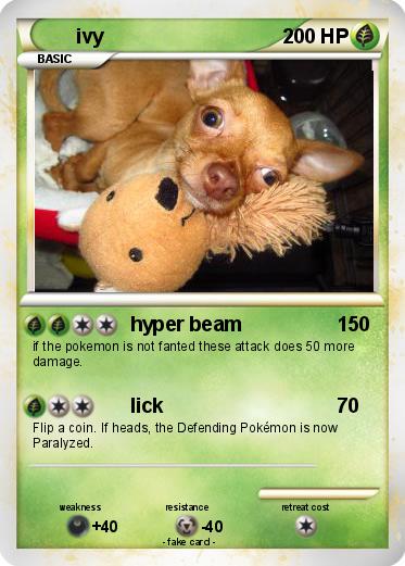 Pokémon ivy 46 46 - hyper beam - My Pokemon Card