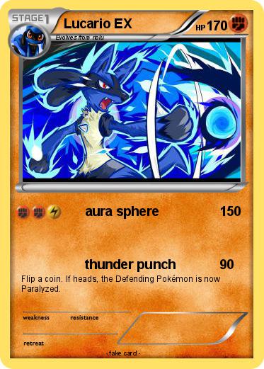 Pokémon Lucario EX 303 303 - aura sphere - My Pokemon Card