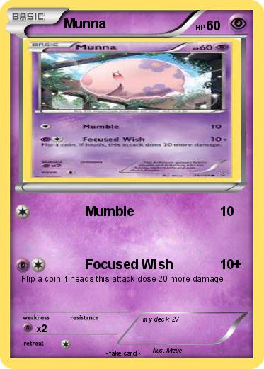 Pokémon Munna 111 111 - Mumble - My Pokemon Card