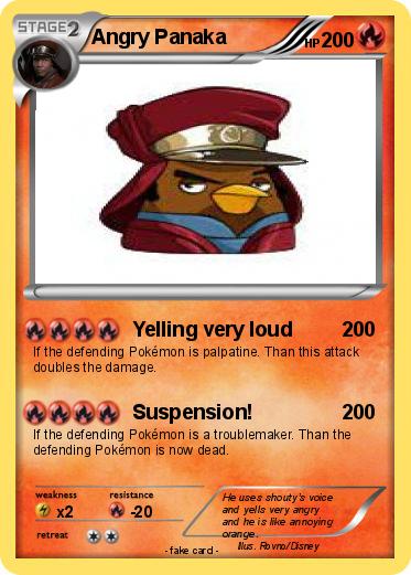 Pokémon Angry Panaka 1 1 - Yelling very loud - My Pokemon Card