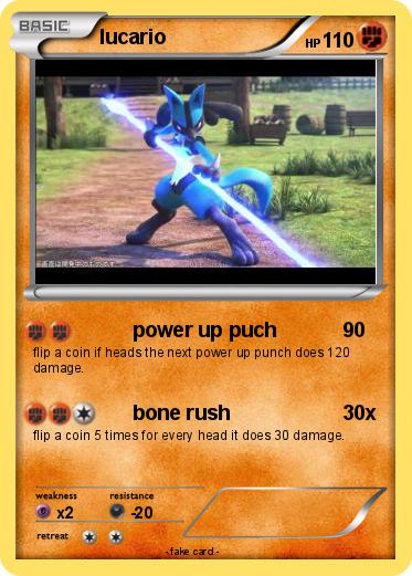 Pokémon lucario 4980 4980 - power up puch - My Pokemon Card