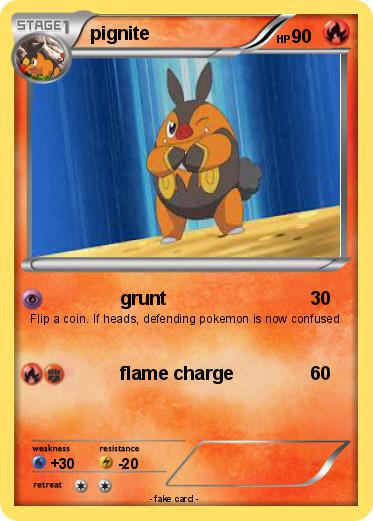 Pokémon pignite 300 300 - grunt - My Pokemon Card