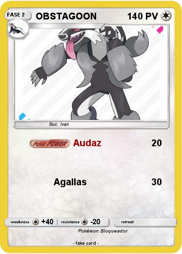 Pokémon OBSTAGOON 4 4 - Audaz - Mi carta pokémon