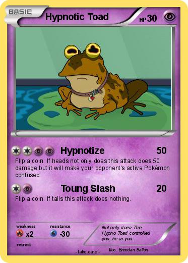 Pokémon Hypnotic Toad - Hypnotize - My Pokemon Card