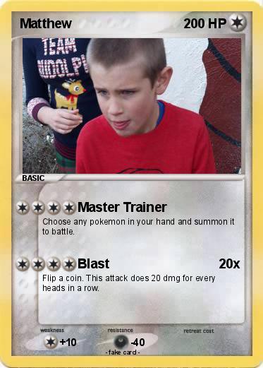 Pokémon Matthew 724 724 - Master Trainer - My Pokemon Card