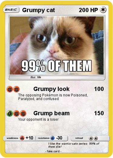 Pokémon Grumpy cat 1292 1292 - Grumpy look - My Pokemon Card