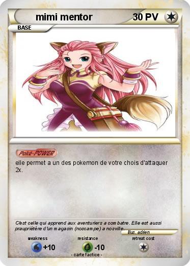 Pokémon mimi mentor - Ma carte Pokémon