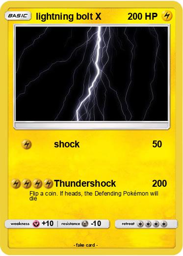 Pokémon lightning bolt X - shock - My Pokemon Card
