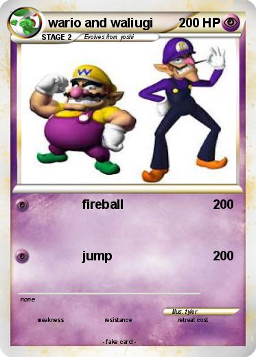 Pokémon wario and waliugi - fireball - My Pokemon Card