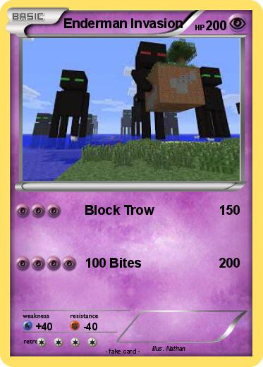 Pokémon Enderman Invasion - Block Trow - My Pokemon Card