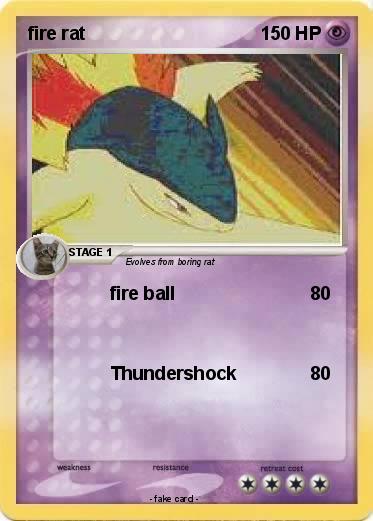 Pokémon fire rat - fire ball - My Pokemon Card